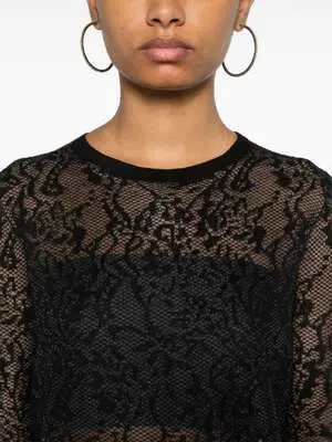 TWINSET Lace-effect Jacquard Top