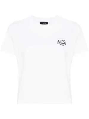 A.p.c. Logo-embroidered T-shirt - White