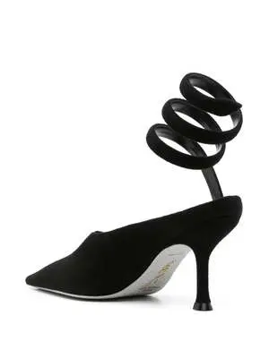Rene Caovilla 75mm Suede Pumps