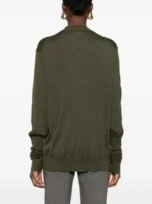 Fabiana Filippi V-neck Fine Knit Cardigan - Green