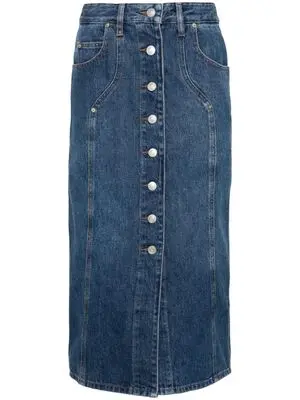 MARANT ETOILE Vandy Denim Midi Skirt - Blue