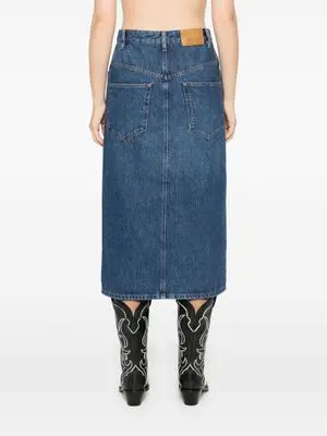 MARANT ETOILE Vandy Denim Midi Skirt - Blue