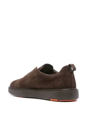 Santoni Suede Slip-on Sneakers
