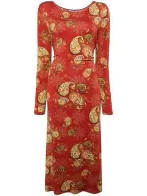Johnny Was Paisley-print Midi Dress