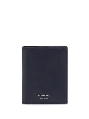 FERRAGAMO Logo-stamp Card Holder - Blue