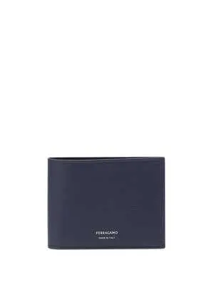 FERRAGAMO Logo-stamp Wallet - Blue