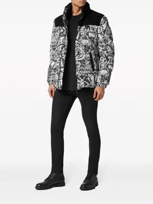 Philipp Plein Tattoo-print Puffer Jacket