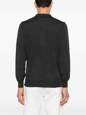 Canali Merino Wool Polo Shirt