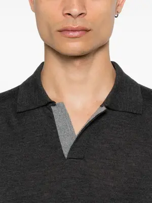 Canali Merino Wool Polo Shirt
