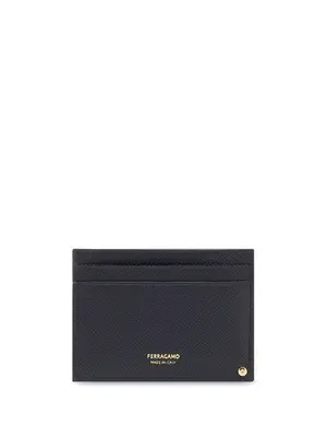 FERRAGAMO Gancini Card Holder - Black