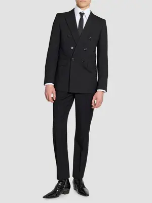 Saint Laurent Jacket In Wool Gabardine