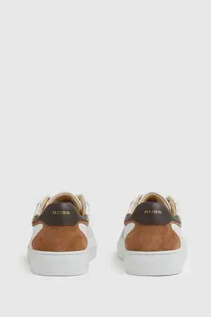 REISS Amanda Leather Low Top Sneakers