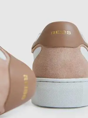 REISS Amanda Leather Low Top Sneakers