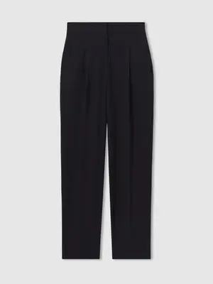 REISS Dolly Front Pleat Tapered Trousers