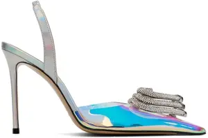 Mach & Mach Silver Triple Heart Heels