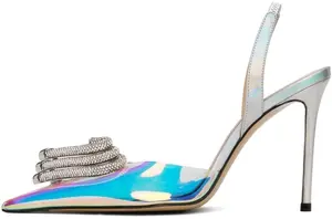 Mach & Mach Silver Triple Heart Heels