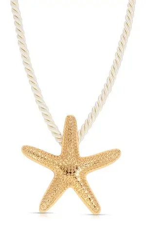 Ettika Starfish Pendant Necklace - Beige