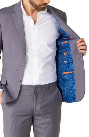 Opposuits Daily Tailored Fit Dark Stretch Suit - Grey