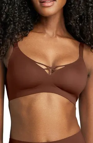 SIELLA No-show V-neck Bra - Cocoa