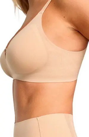 SIELLA No-show V-neck Bra - Maple Sugar