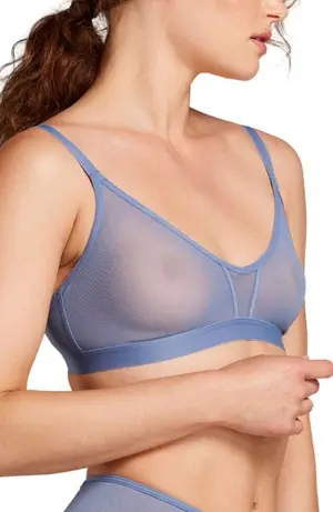 SIELLA Power Mesh Triangle Bra - Blue Grey