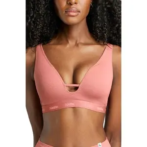SIELLA Organic Cotton Plunge Foam Bra - Terracotta