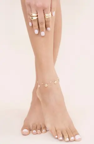 Ettika Scallop Shell Charm Anklet