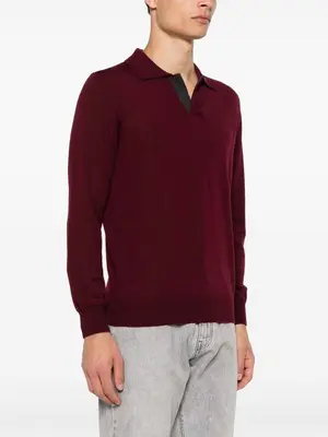 Canali Merino Wool Polo Shirt