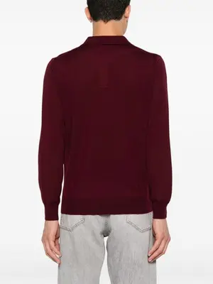 Canali Merino Wool Polo Shirt