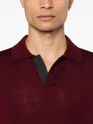Canali Merino Wool Polo Shirt