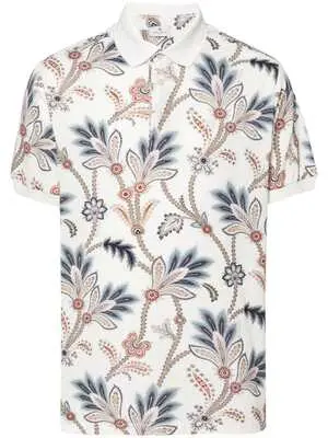 Etro Floral Paisley Polo Shirt - Neutrals