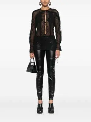 Rick Owens Coated-finish Leggings
