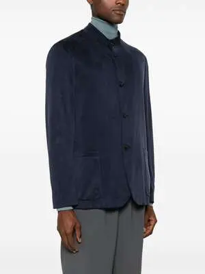 Giorgio Armani Single-breasted Band-collar Blazer