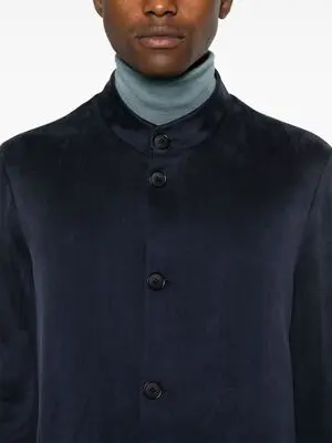 Giorgio Armani Single-breasted Band-collar Blazer