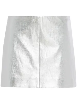 Rosetta Getty Leather Mini Skirt
