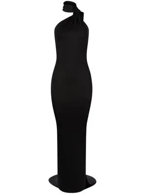 Nina Ricci Scarf-detailing Halterneck Maxi Dress