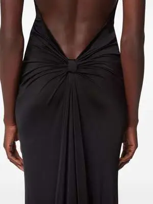 Nina Ricci Scarf-detailing Halterneck Maxi Dress