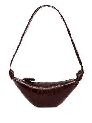 LEMAIRE Small Croissant Bag In Coated Cotton - Brown