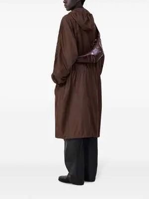 LEMAIRE Small Croissant Bag In Coated Cotton - Brown
