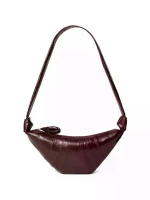 LEMAIRE Small Croissant Bag In Coated Cotton - Brown