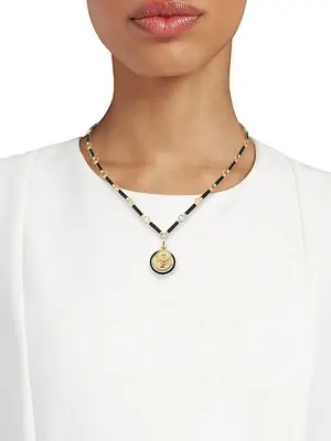 FOUNDRAE Ever Growing Vivacity 18k & Ceramic Pendant Necklace