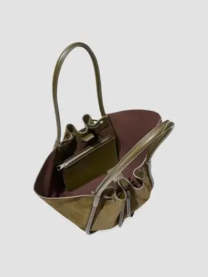 Proenza Schouler Ruched Suede Tote - Olive