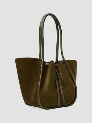 Proenza Schouler Ruched Suede Tote - Olive