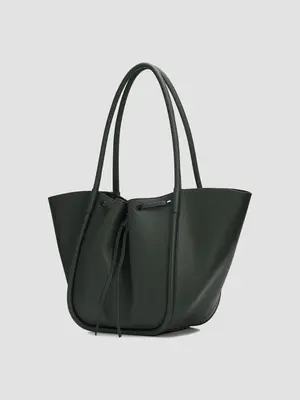 Proenza Schouler Ruched Leather Tote Bag - Bottle