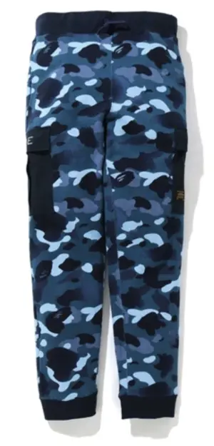 A BATHING APE Gradation Camo Military Slim Sweat Pants - Blue