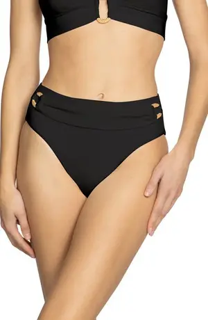 Robin Piccone Robin Piccone Margot High Waist Bikini Bottom Black
