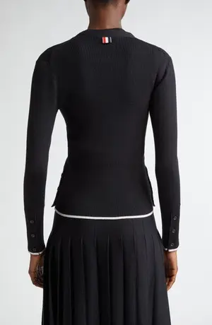 Thom Browne Virgin Wool & Silk Cardigan