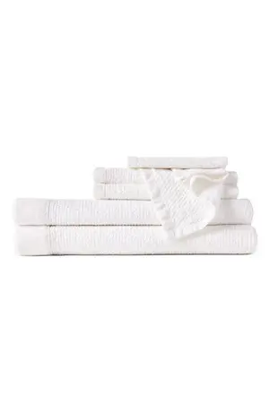 COYUCHI Adriatic 6-piece Organic Cotton Towel Set - Alpine White