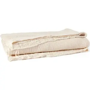 COYUCHI Topanga Organic Cotton Matelassé Bed Blanket - Undyed
