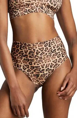 SIELLA No-show High Waist - Leopard Print